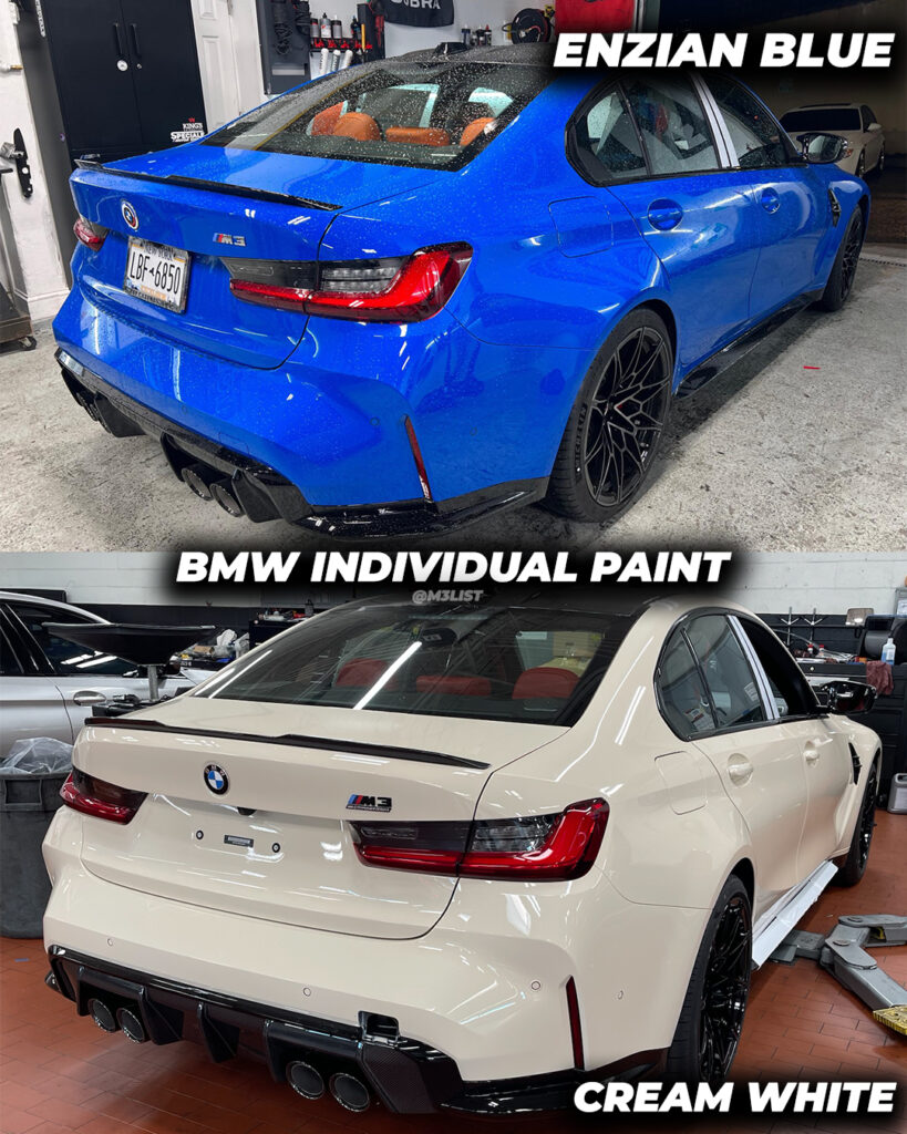 BMW Individual Cream White or Enzian Blue on the BMW G80 M3?