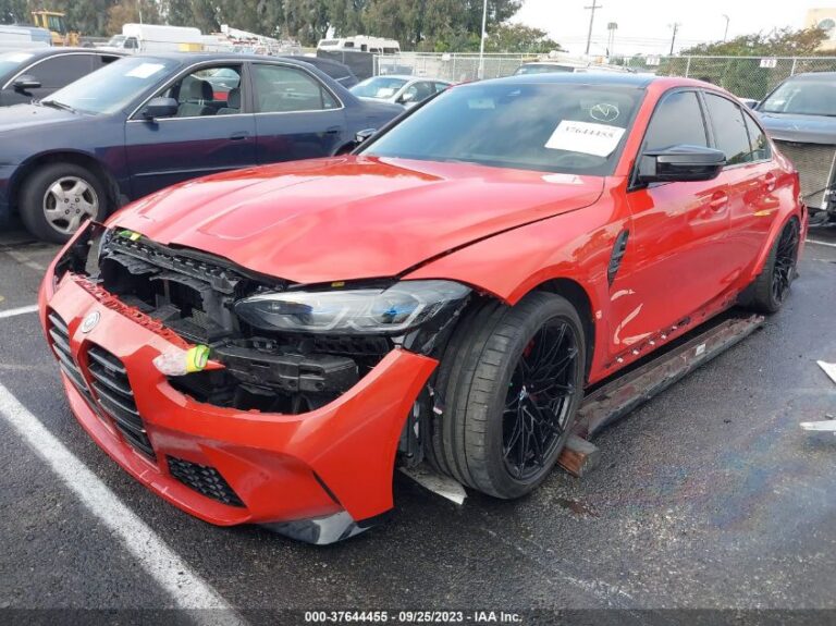 10 recently crashed and flood damage BMW G80 M3s.