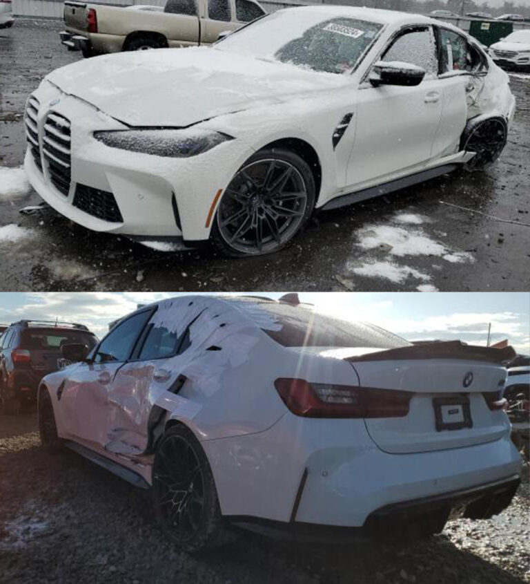 20 recently crashed BMW G80 M3s on Copart.