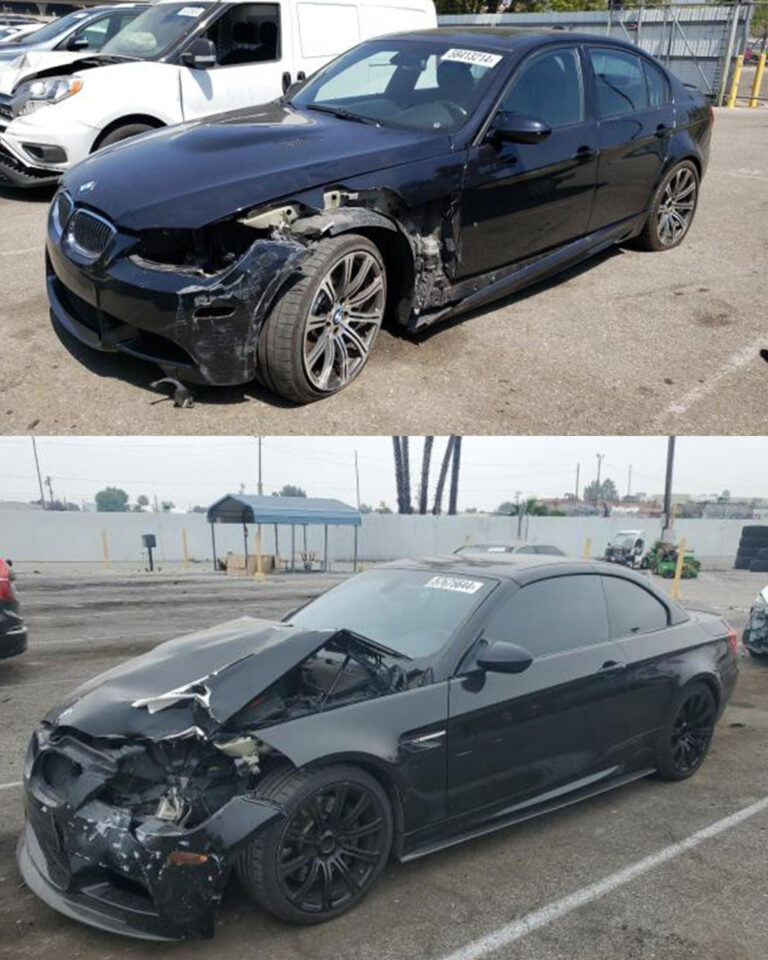 20 crashed BMW E9X M3s for sale through CoPart