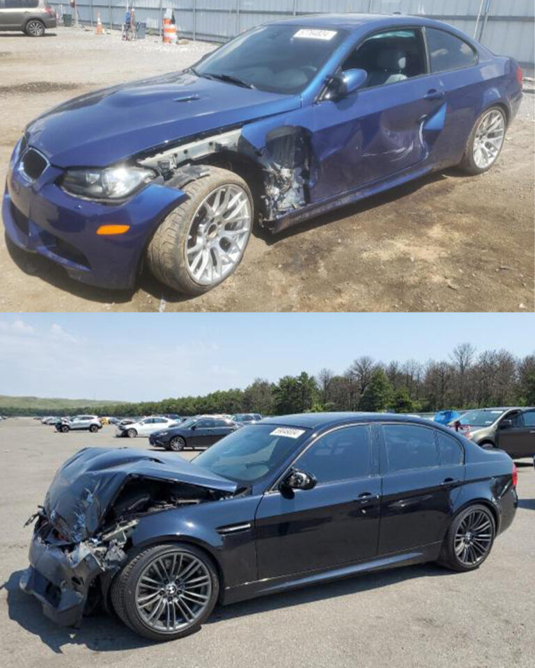 20 crashed BMW E9X M3s for sale through CoPart