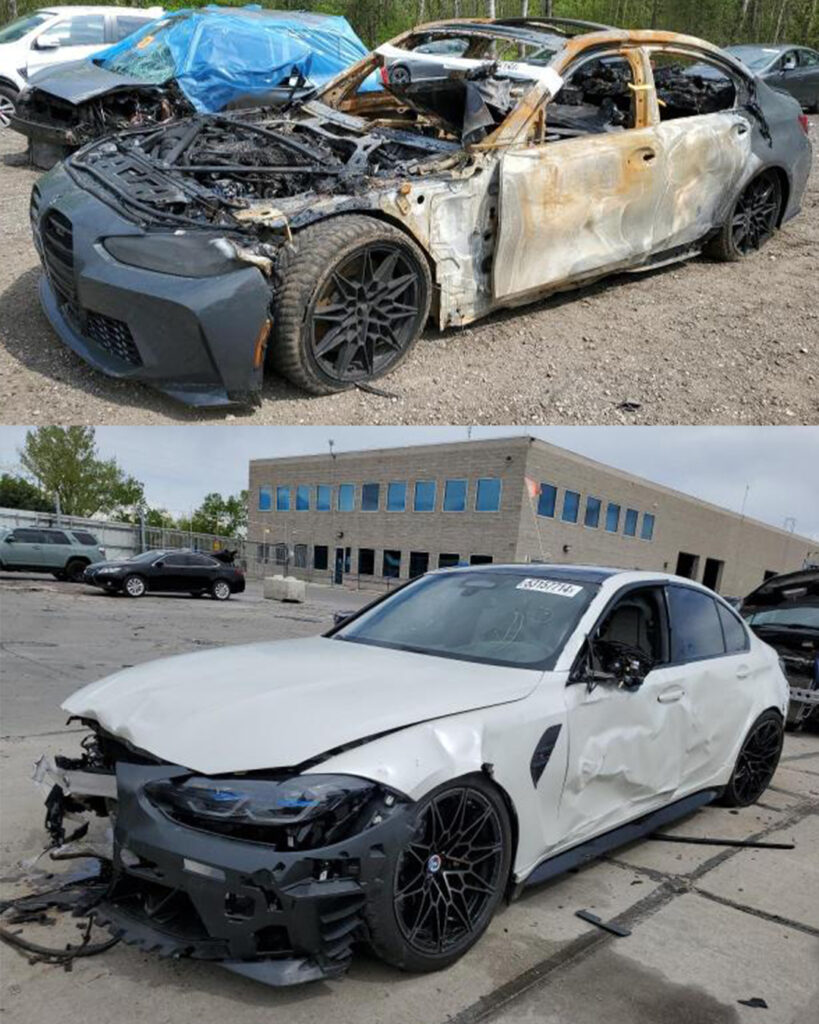 20 recently crashed BMW G80 M3's for sale through Copart.