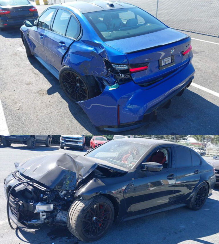 18 recently crashed BMW G80 M3s for sale as of October 2024